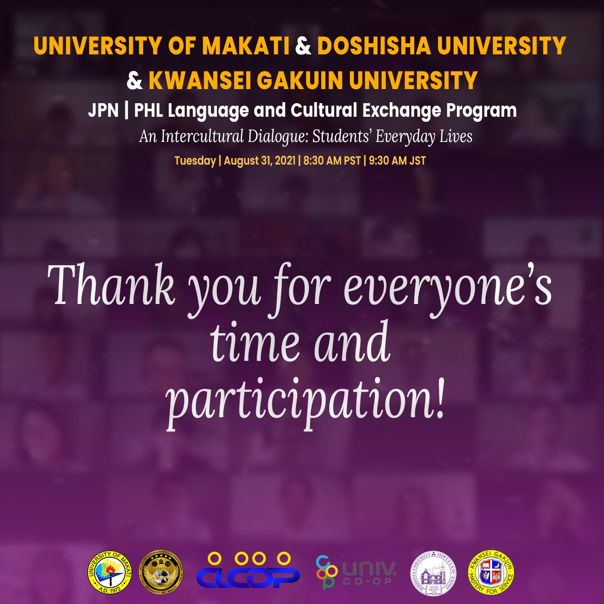 4th UMak, Doshisha University and Kwansei Gakuin University – JPN | PHL ...