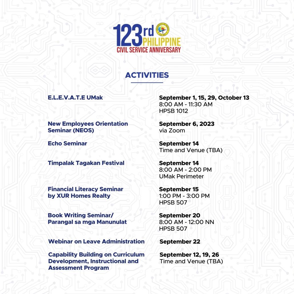 UMak Joins 123rd Civil Service Month Anniversary