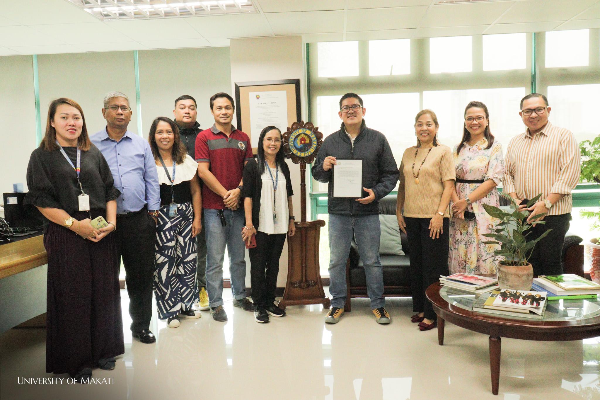 UMak Civil Engineering Program Grants COPC from CHED