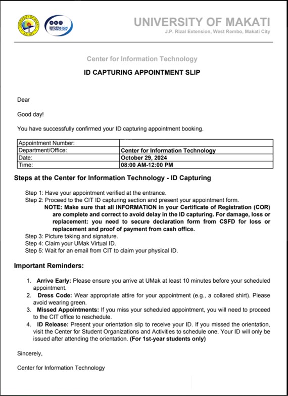 HOW-TO: Appointment Scheduling for Student ID Capturing