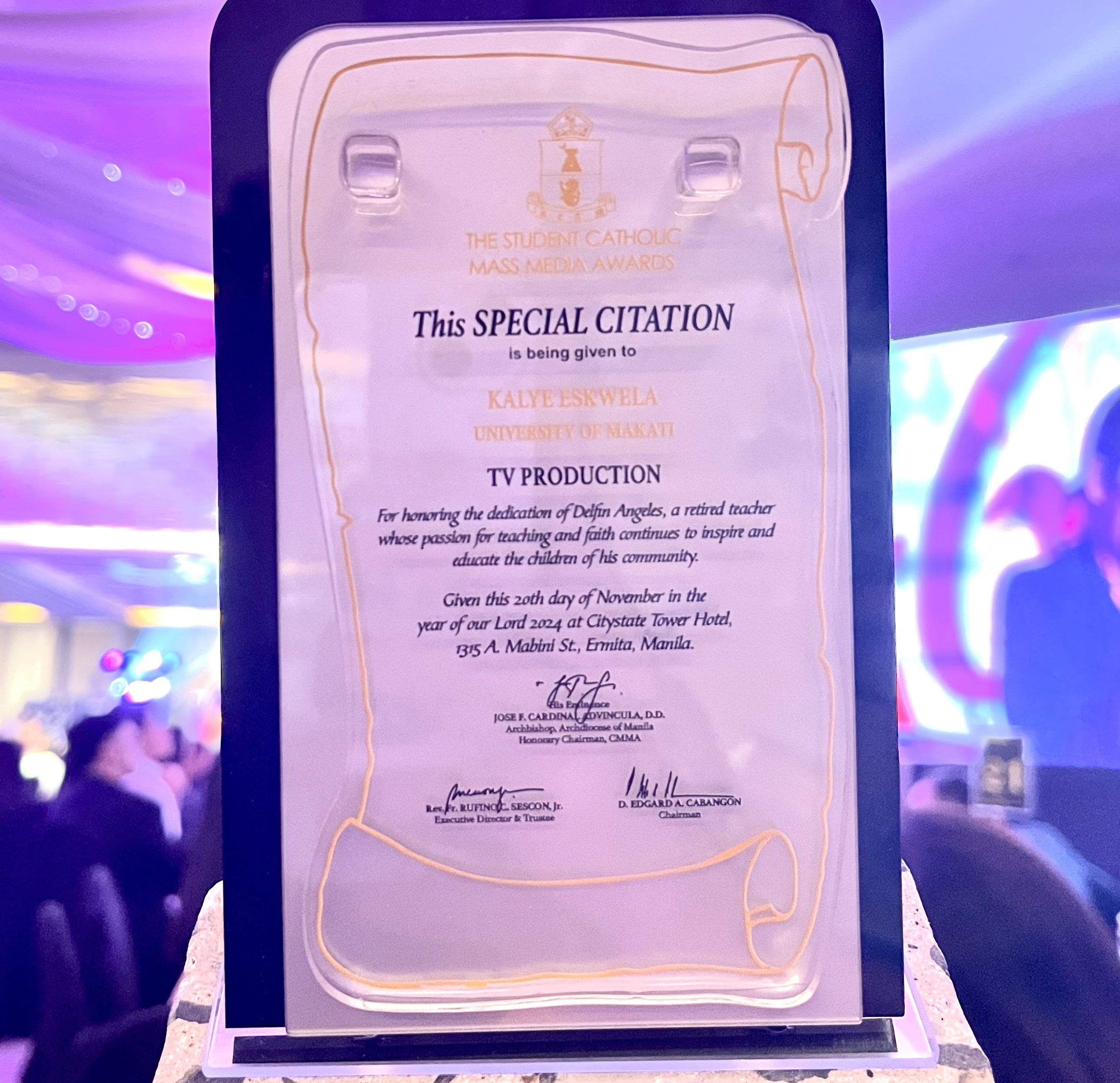 UMak Filmmakers receive CMMA Recognition