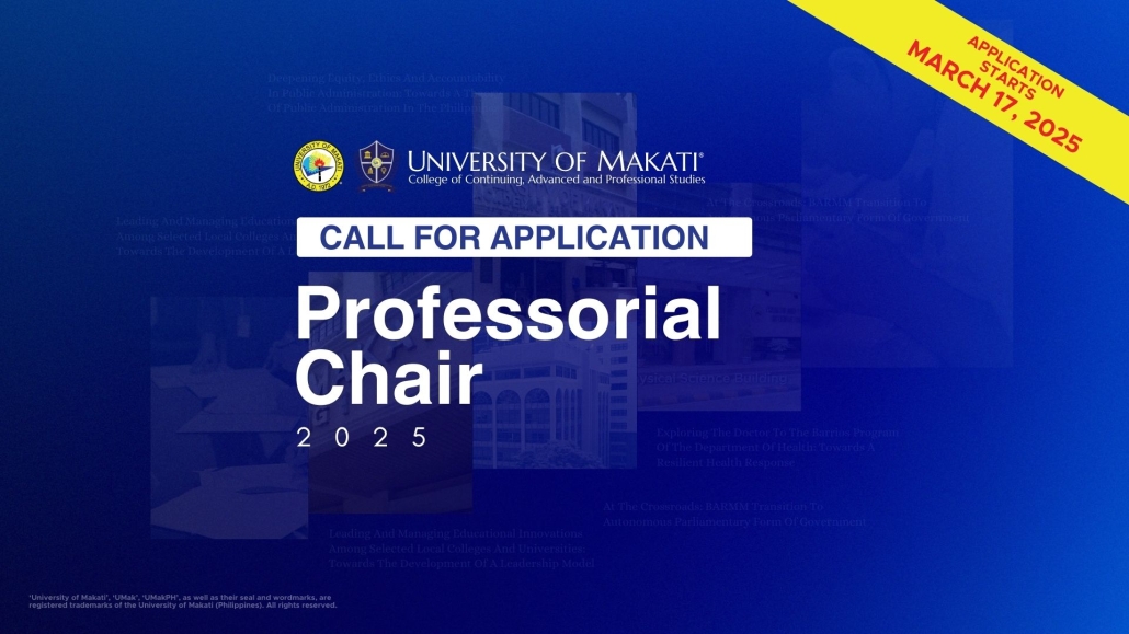 Application for CCAPS' Professorial Chair 2024 is Application is ...